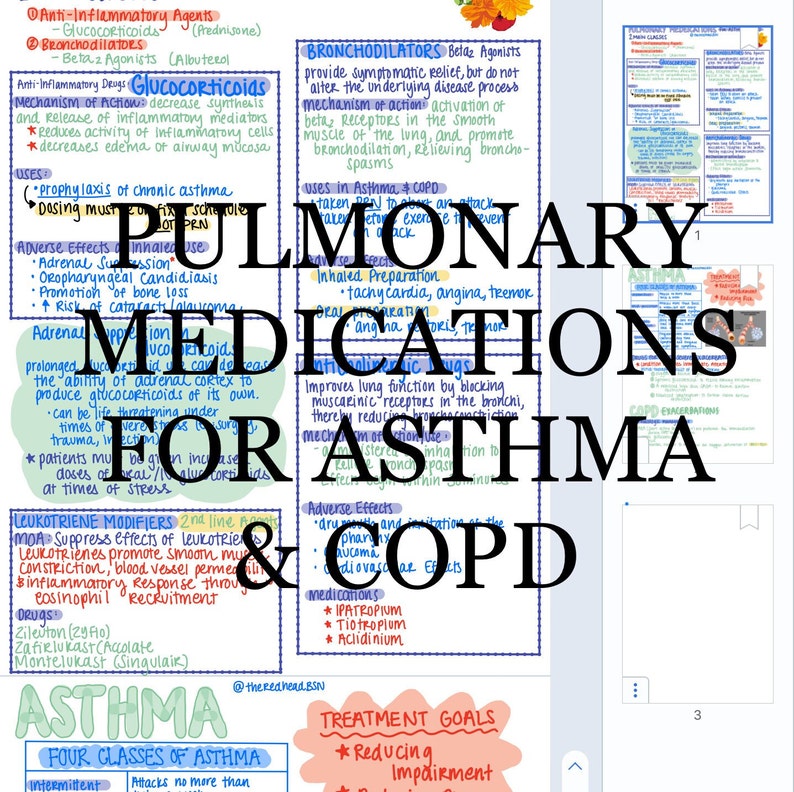 Pulmonary Medications (asthma & COPD) - Etsy