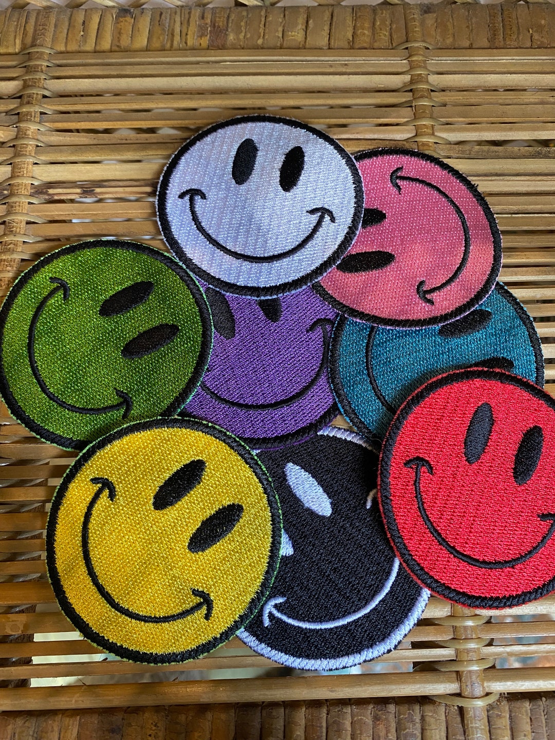 Hand Made Applique Smile Patch in A Variety of Colours - Etsy