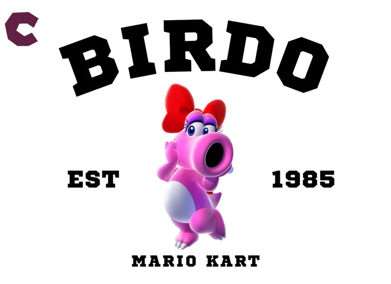 Birdo Character T-shirt | Retro Gaming Tee | Super Mario Series Graphic ...