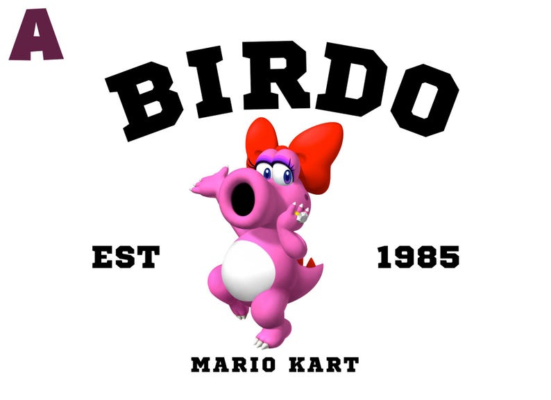 Birdo Character T-shirt | Retro Gaming Tee | Super Mario Series Graphic ...