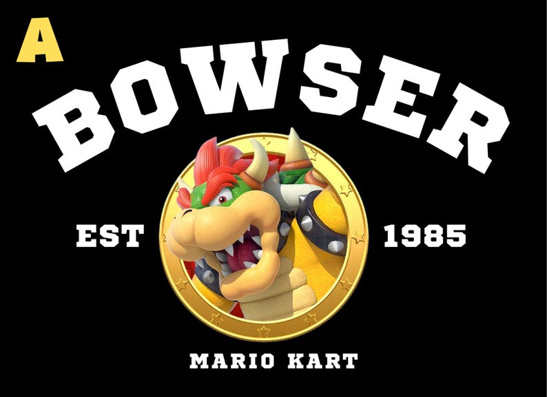Bowser Super Mario Bro's Tshirts Character Shirts BOWSER Face - Etsy