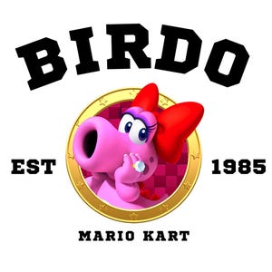 Birdo Character T-shirt | Retro Gaming Tee | Super Mario Series Graphic ...