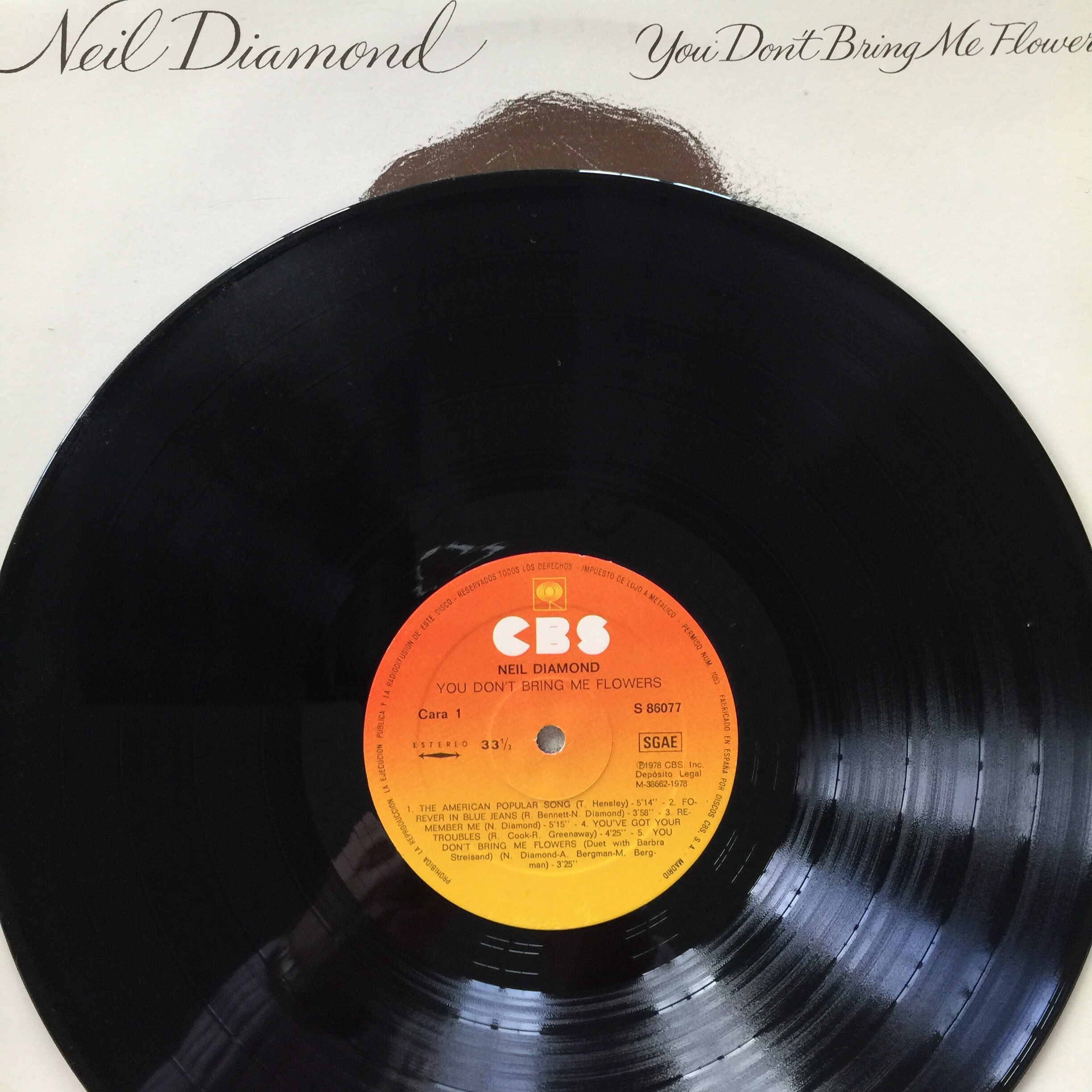 Neil Diamond, You Don't Bring Me Flowers / Vinyl - Etsy