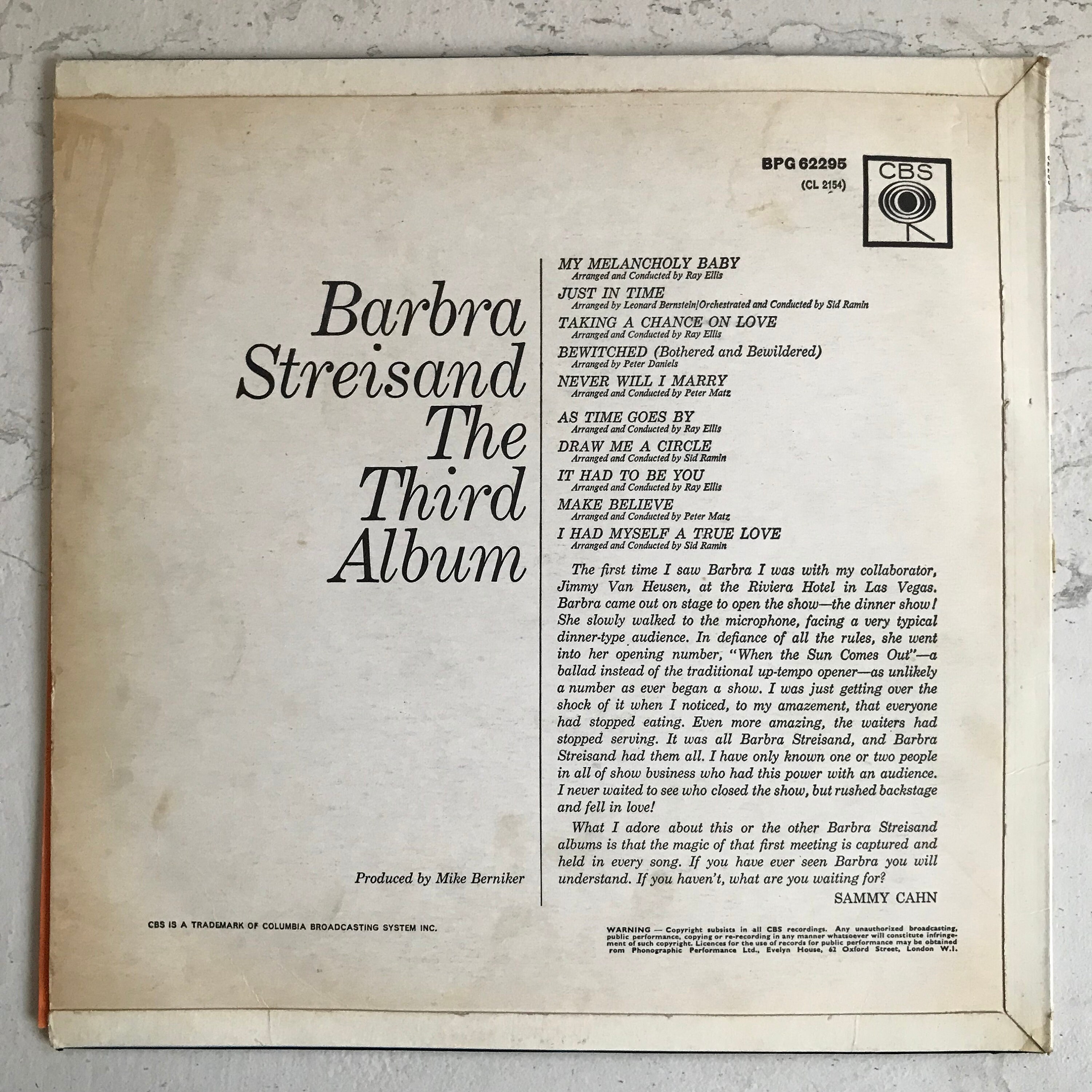 Barbra Streisand, the Third Album / Vinyl - Etsy