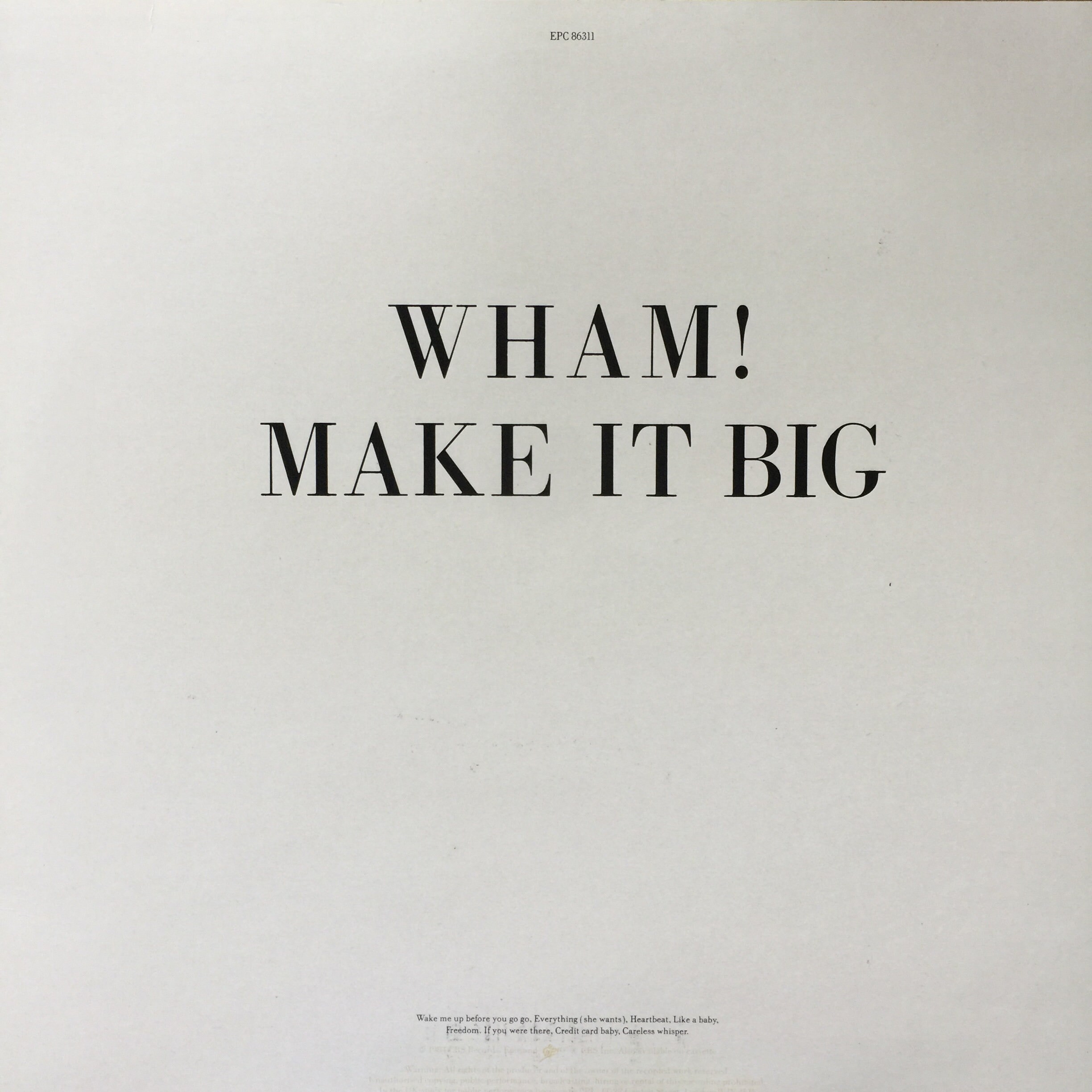 Wham Make It Big / Vinyl - Etsy
