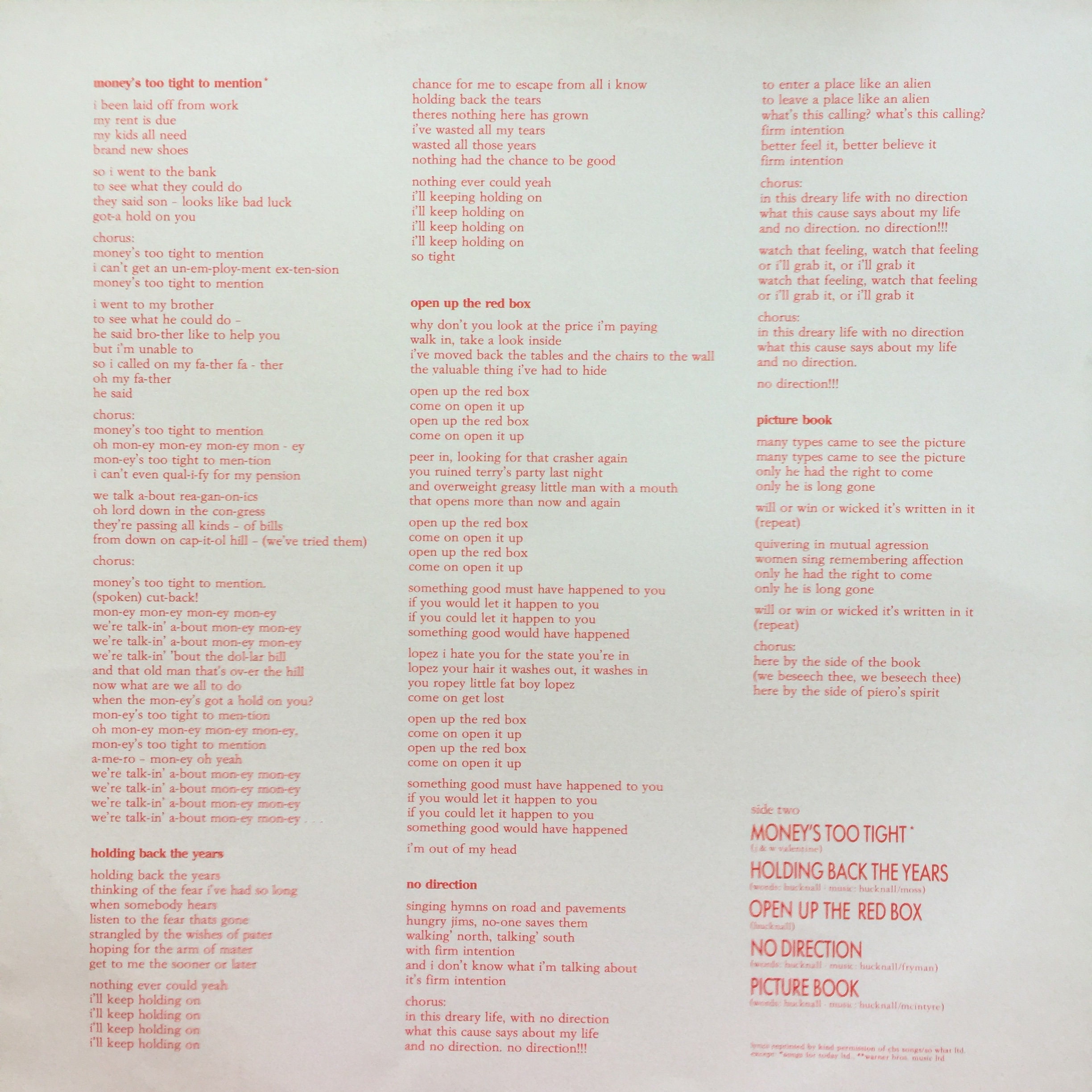 Simply Red, Picture Book / Vinyl - Etsy