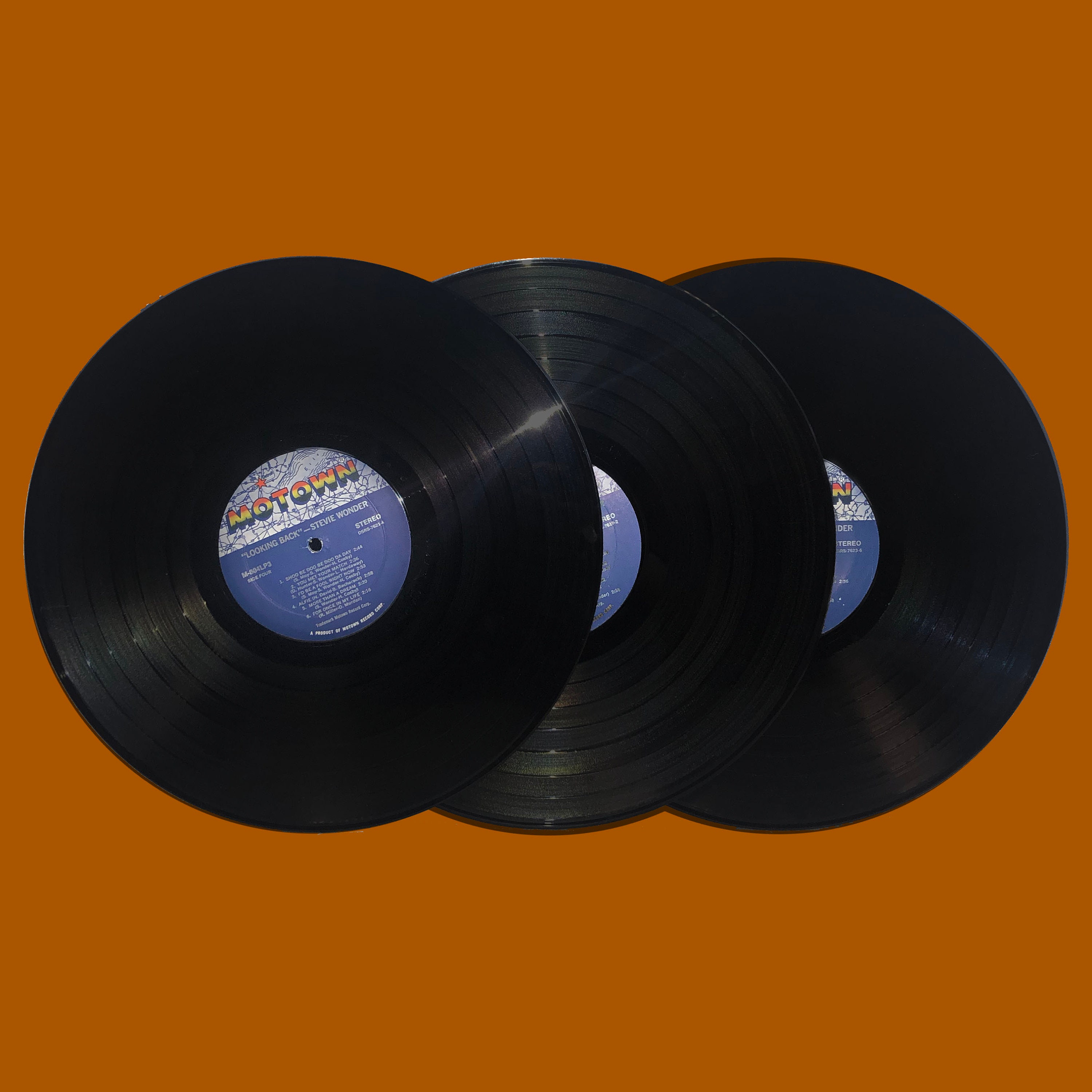 Stevie Wonder, Looking Back 1977 Original Limited Edition 3 Vinyl Album ...