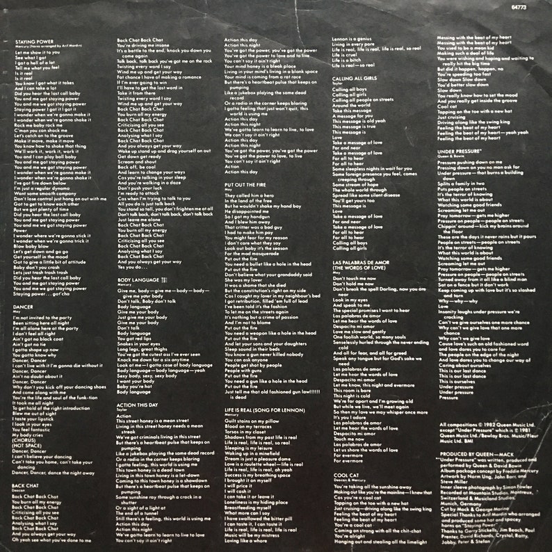Queen, Hot Space / Vinyl - Etsy