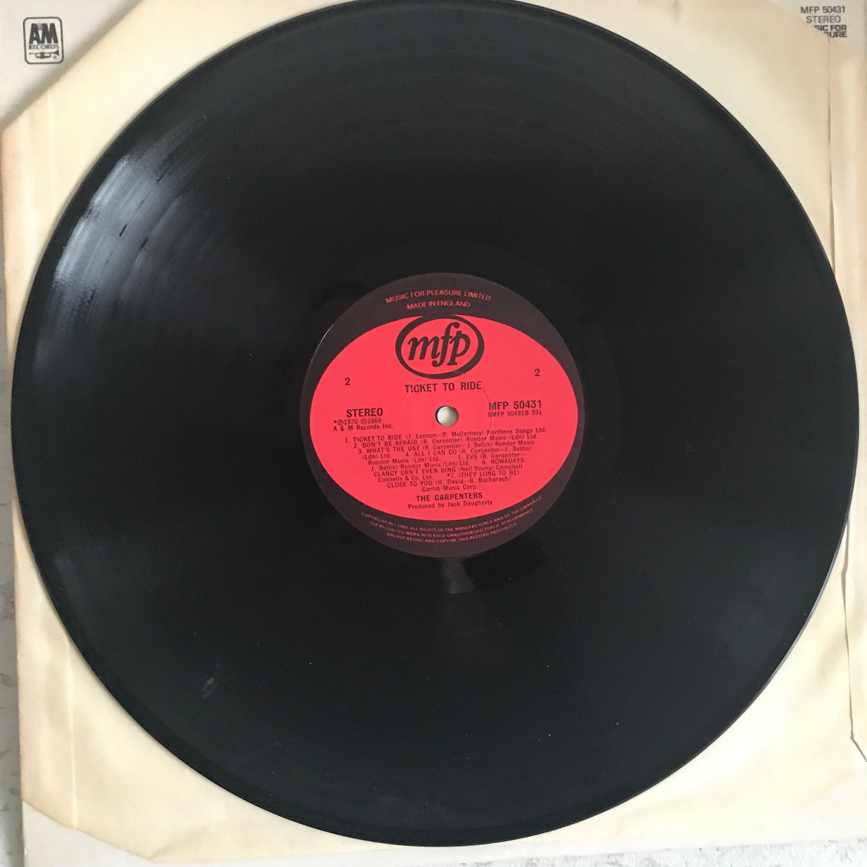 The Carpenters, Ticket to Ride / Vinyl - Etsy