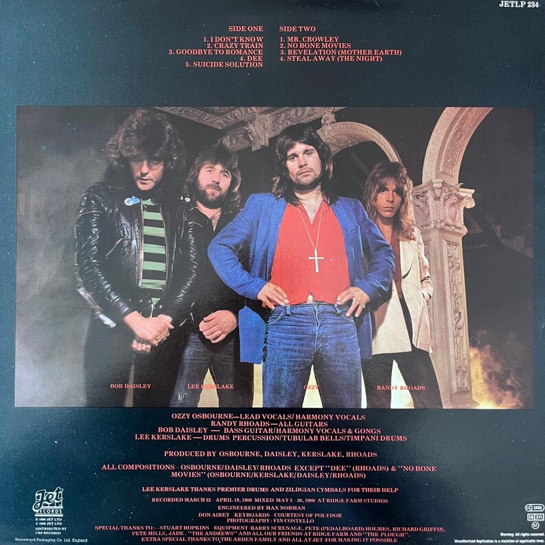 Ozzy Ozbourne, Blizzard of Ozz/ Vinyl/ Gift - Etsy