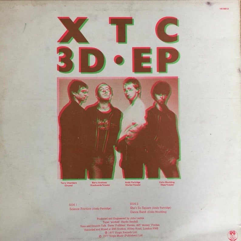 XTC, Science Friction 3D EP 12 Inch - Etsy