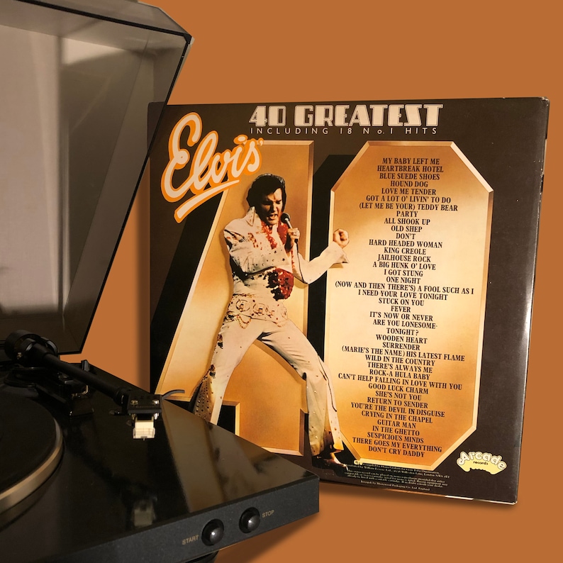 Elvis Presley, 40 Greatest Hits / Vinyl - Etsy