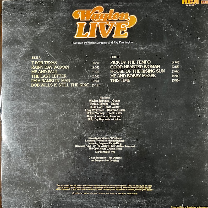 Waylon Jennings, Waylon Live / Vinyl - Etsy