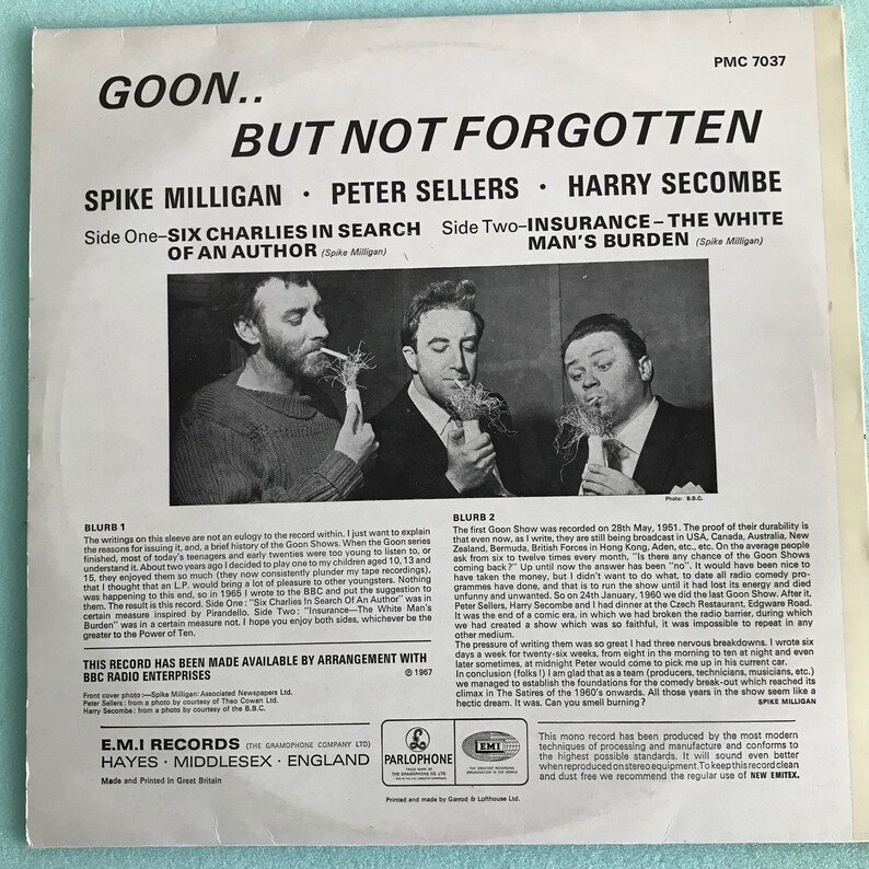 The Goons, Goon but Not Forgotten / Vinyl - Etsy