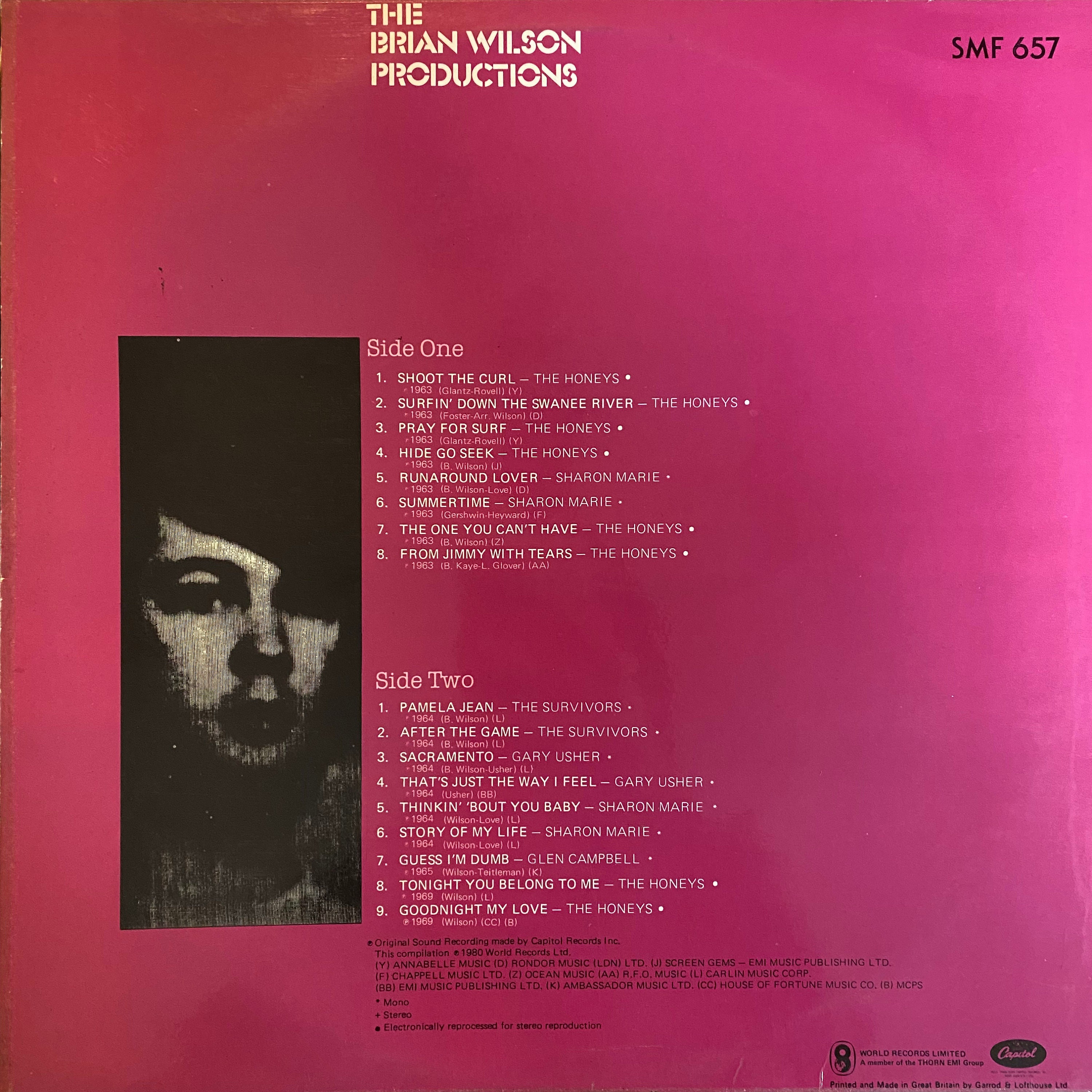 The Brian Wilson Productions, 1980, SMF657 / Vinyl - Etsy