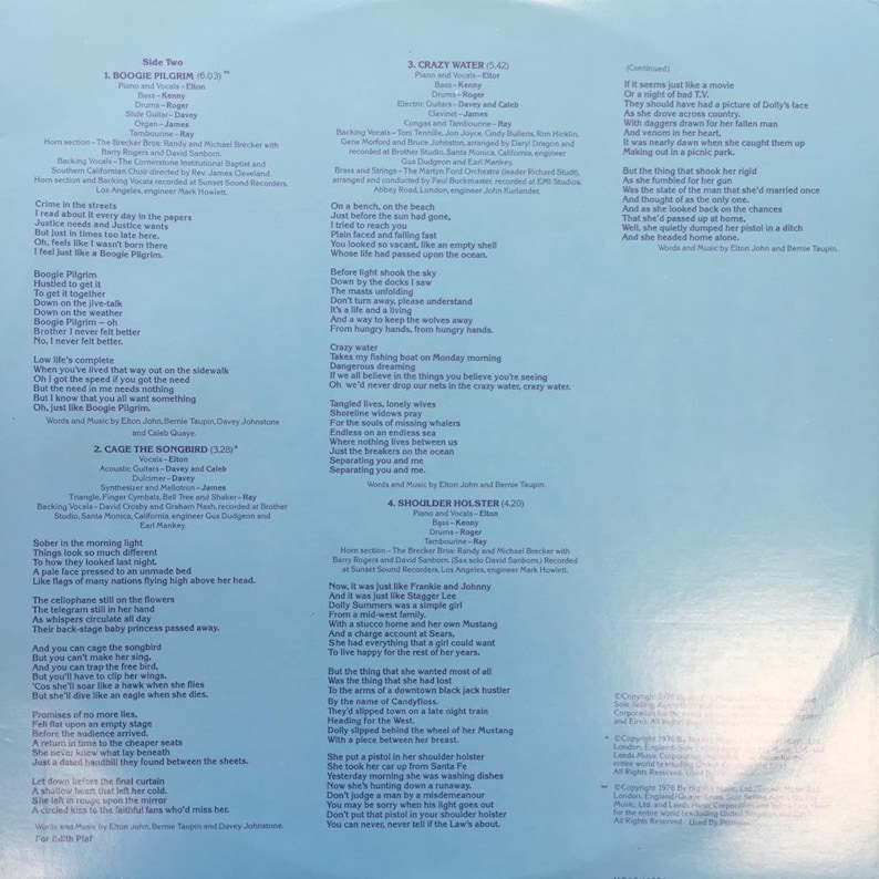 Elton John , Blue Moves / Vinyl - Etsy