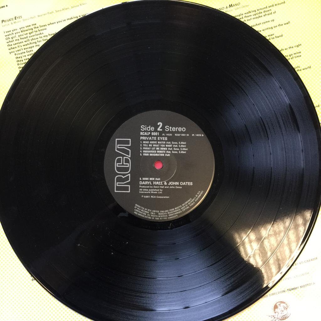Daryl Hall and John Oates, Private Eyes/ Vinyl Record / Gift - Etsy