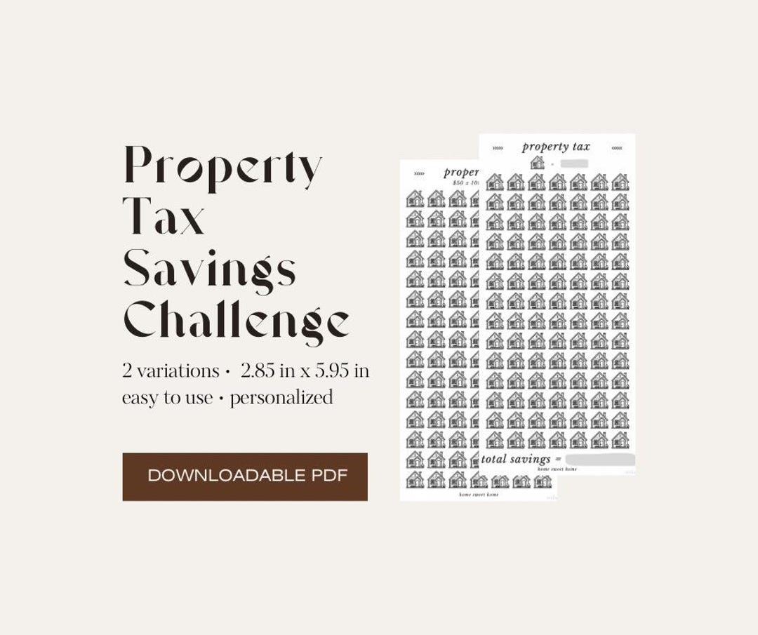 Property Tax Savings Challenge Digital Download PDF, Cute Big Goals 50 ...