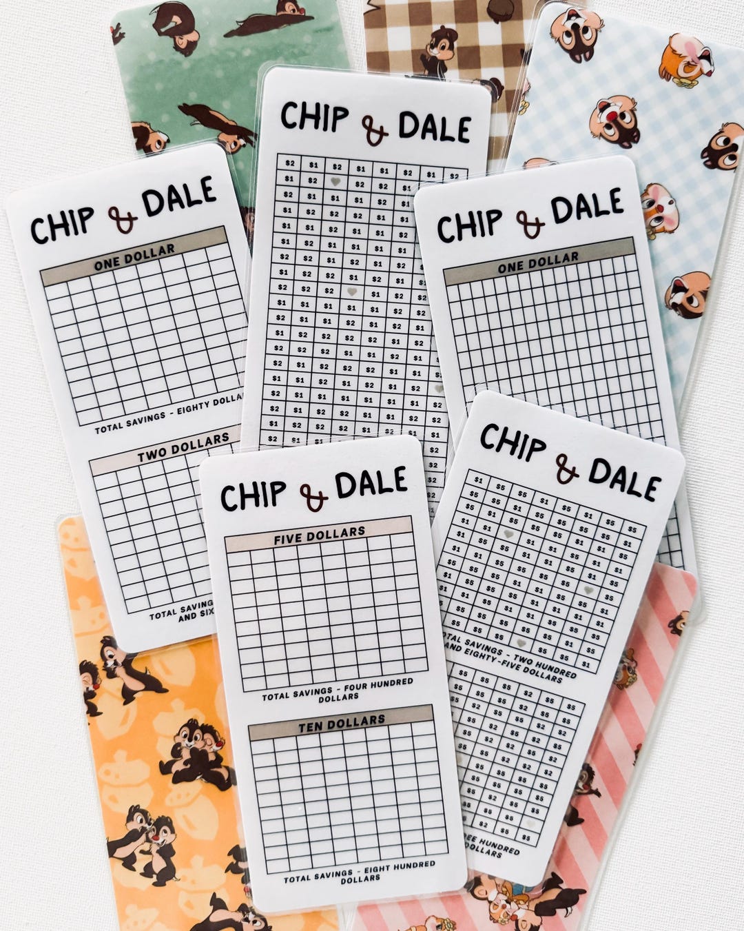 Chip & Dale Savings Challenge: Laminated Budget Tracker Inserts (set of ...