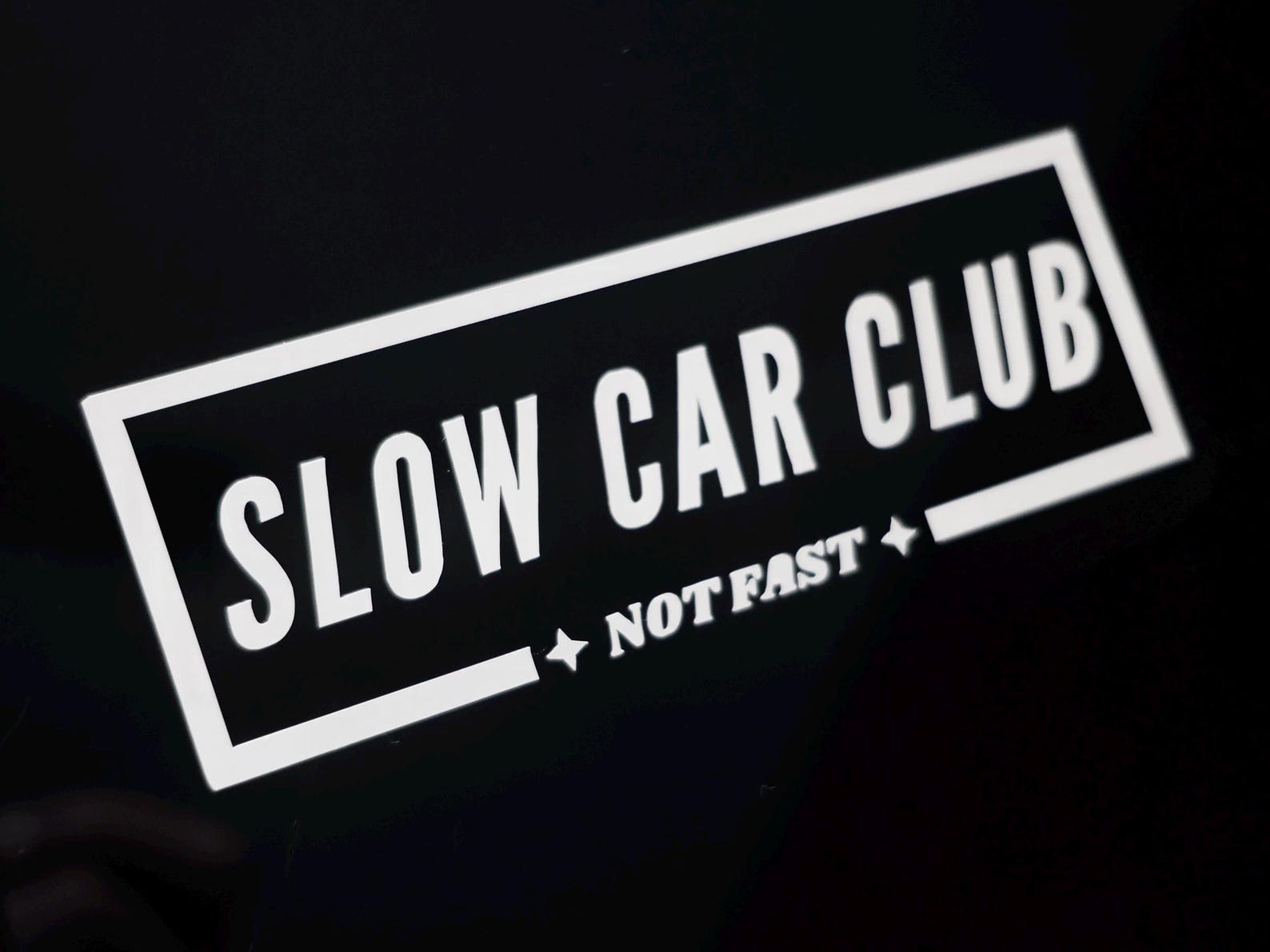 Slow Car Club Decal - Not Fast Sticker - JDM - Low & Slow - Car Window ...