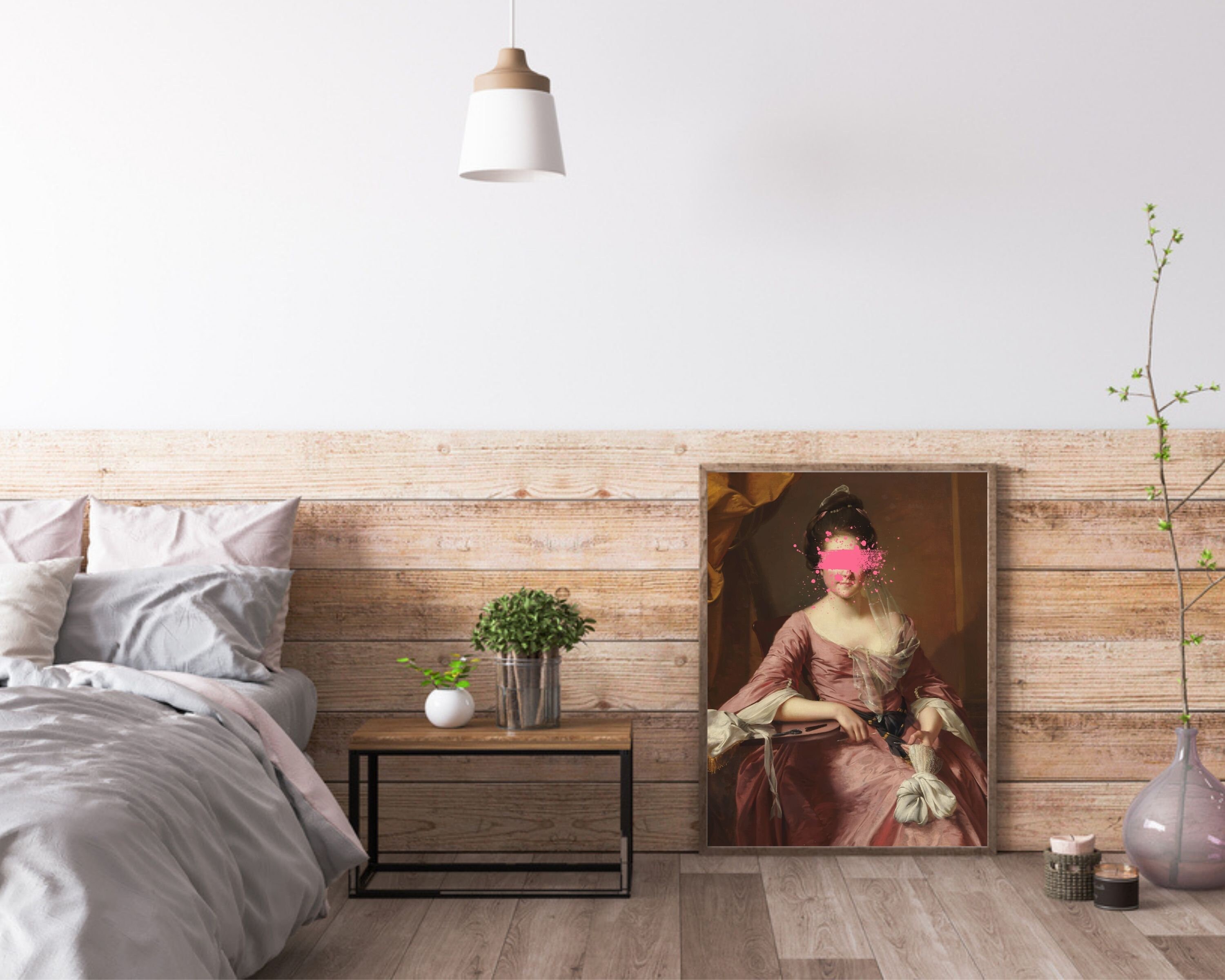 Female Portrait Altered Art Dark Academia Moody Wall Art - Etsy