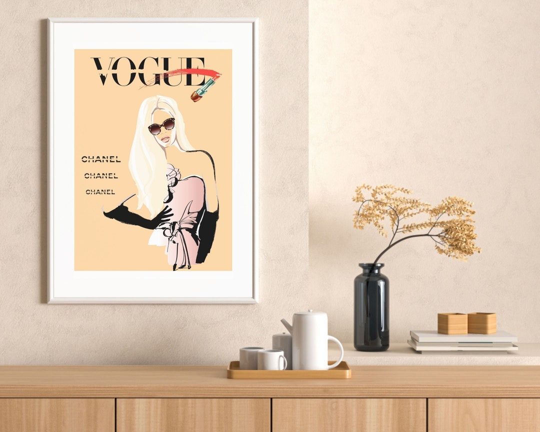 Cover Art Vogue Printvogue Print Voque Poster Female - Etsy
