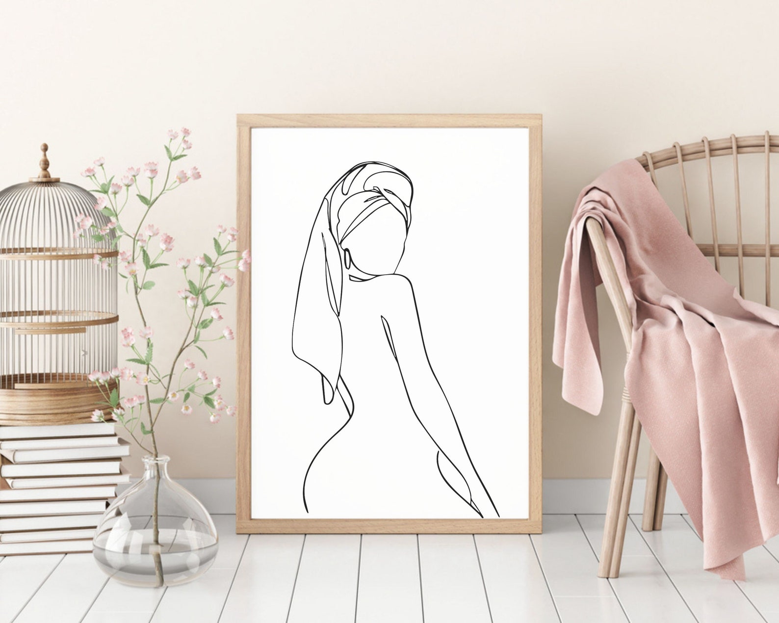 One Line Portrait Female Decor One Line Art One Line - Etsy