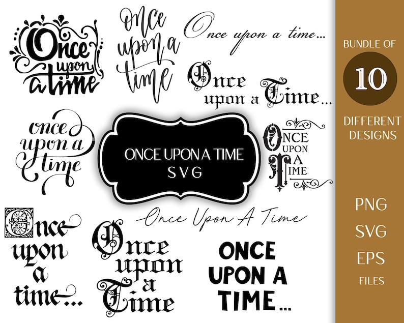 Once Upon a Time SVG EPS PNG Files - Instant Download for Silhouette ...