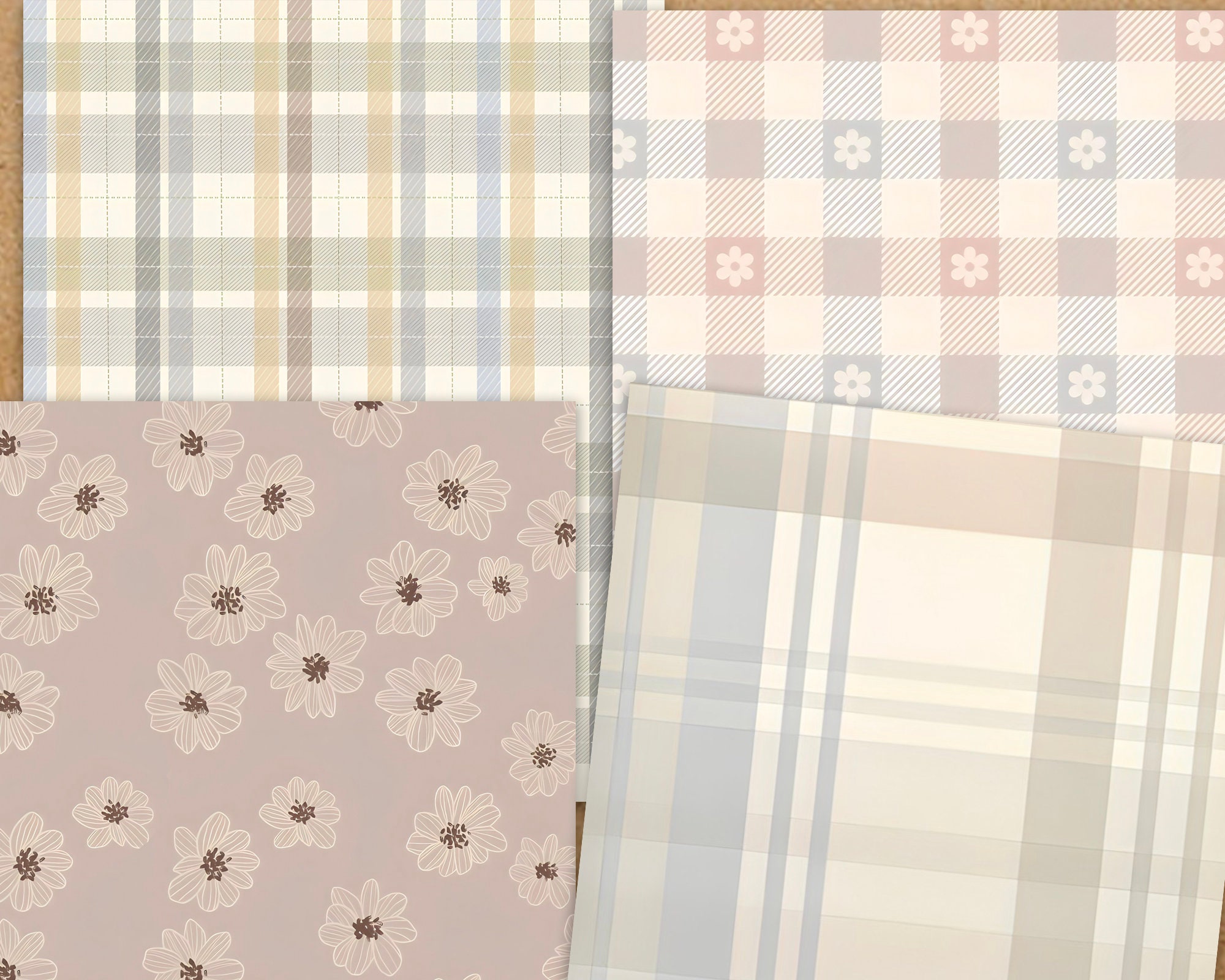 Neutral Tone Digital Paper 300 DPI, 10x8, Instant Download for ...