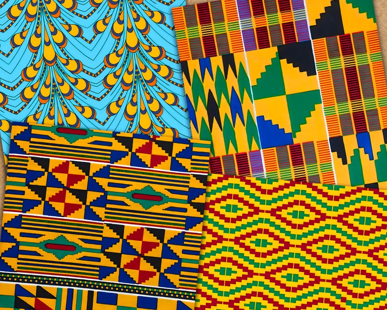 Ankara Designs Digital Paper, Seamless, African Ankara, 10'x8', Instant ...