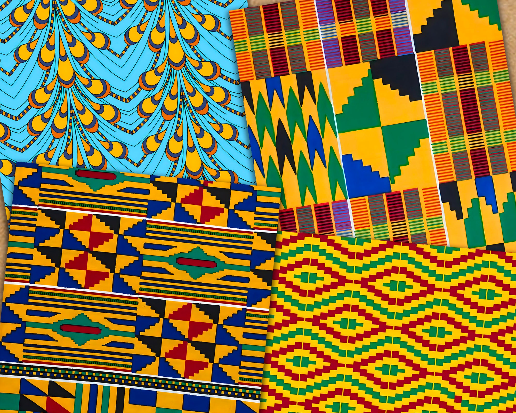 African Ankara Digital Paper, Seamless Patterns (digital Download) - Etsy