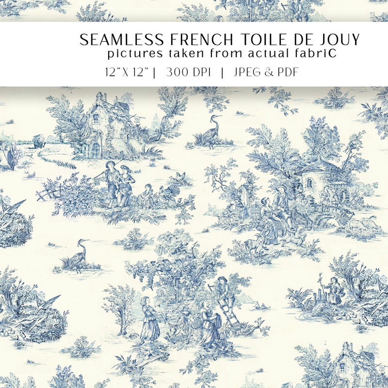 Toile Digital Paper - Etsy