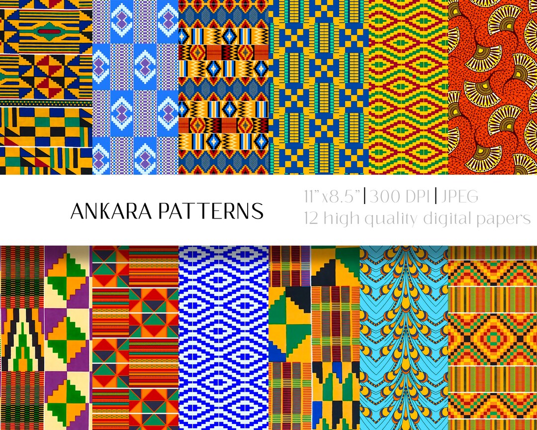 Ankara Designs Digital Paper, Seamless, African Ankara, 10'x8', Instant ...