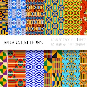 Ankara Designs Digital Paper, Seamless, African Ankara, 10'x8', Instant ...