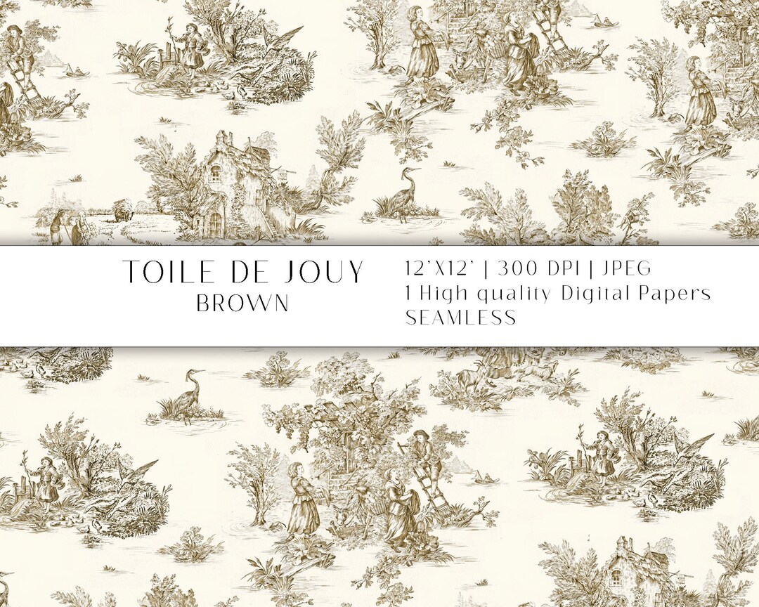 Toile Digital Paper, Toile De Jouy Digital Paper, Classic French ...