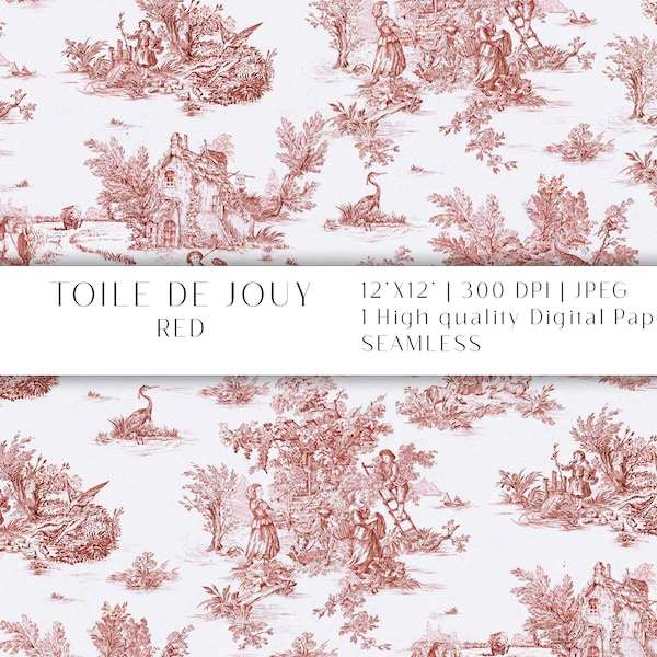 Toile Digital Paper - Etsy