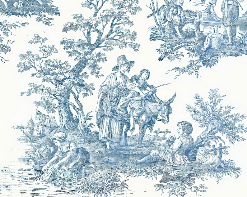 Toile Digital Paper, Toile De Jouy Digital Paper, Classic French ...