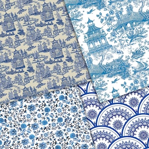 CHINOISERIE Digital Paper, Asian Digital Paper, Oriental Digital Paper ...