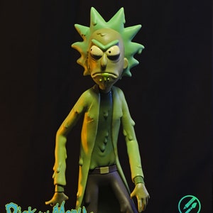 Toxic Rick and Morty Resin Statue - Fan Art - Custom - Etsy