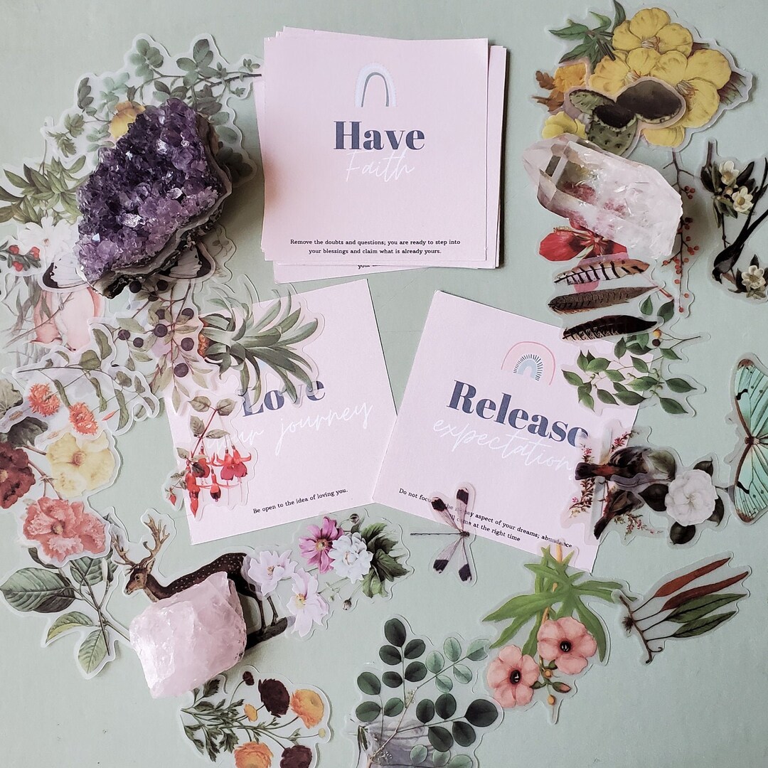 Printable Mini - Oracle Wellness Tarot Cards: Digital Print - Etsy