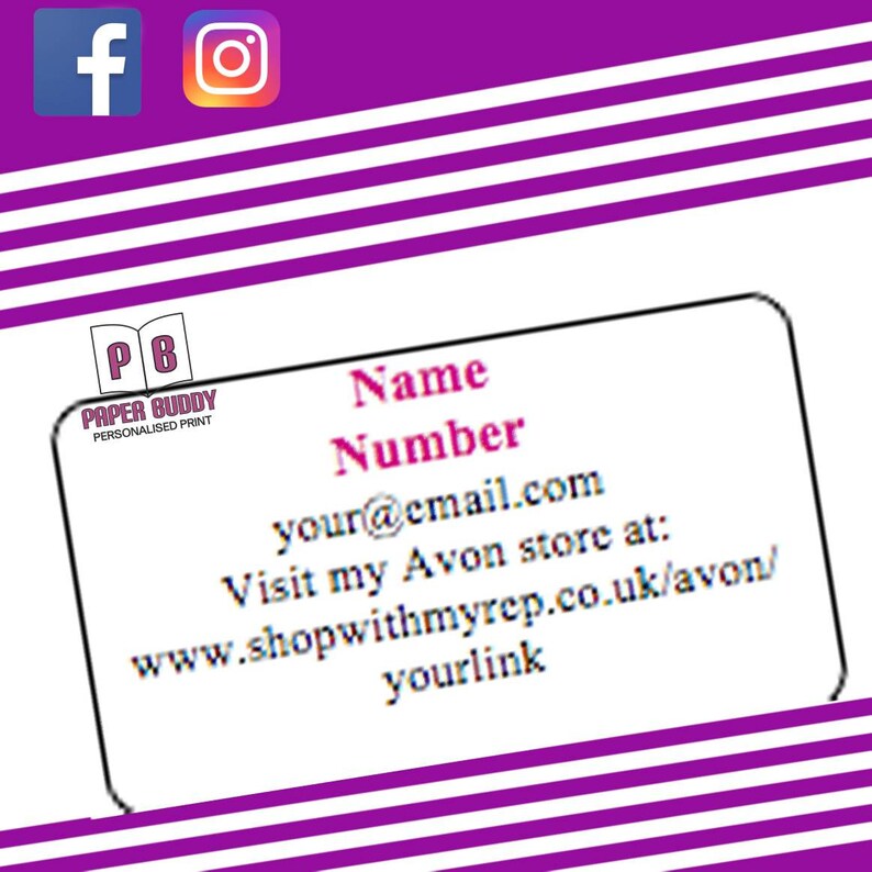 Avon Brochure Labels, 65 Stickers per Sheet for Avon Lady /personalised ...
