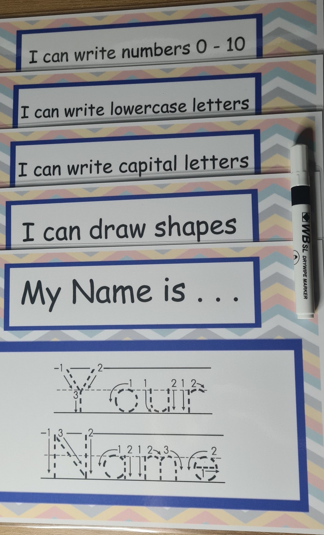 Tracing Mats, Alphabet, Numbers, Shapes, Personalised Name Tracing Name ...