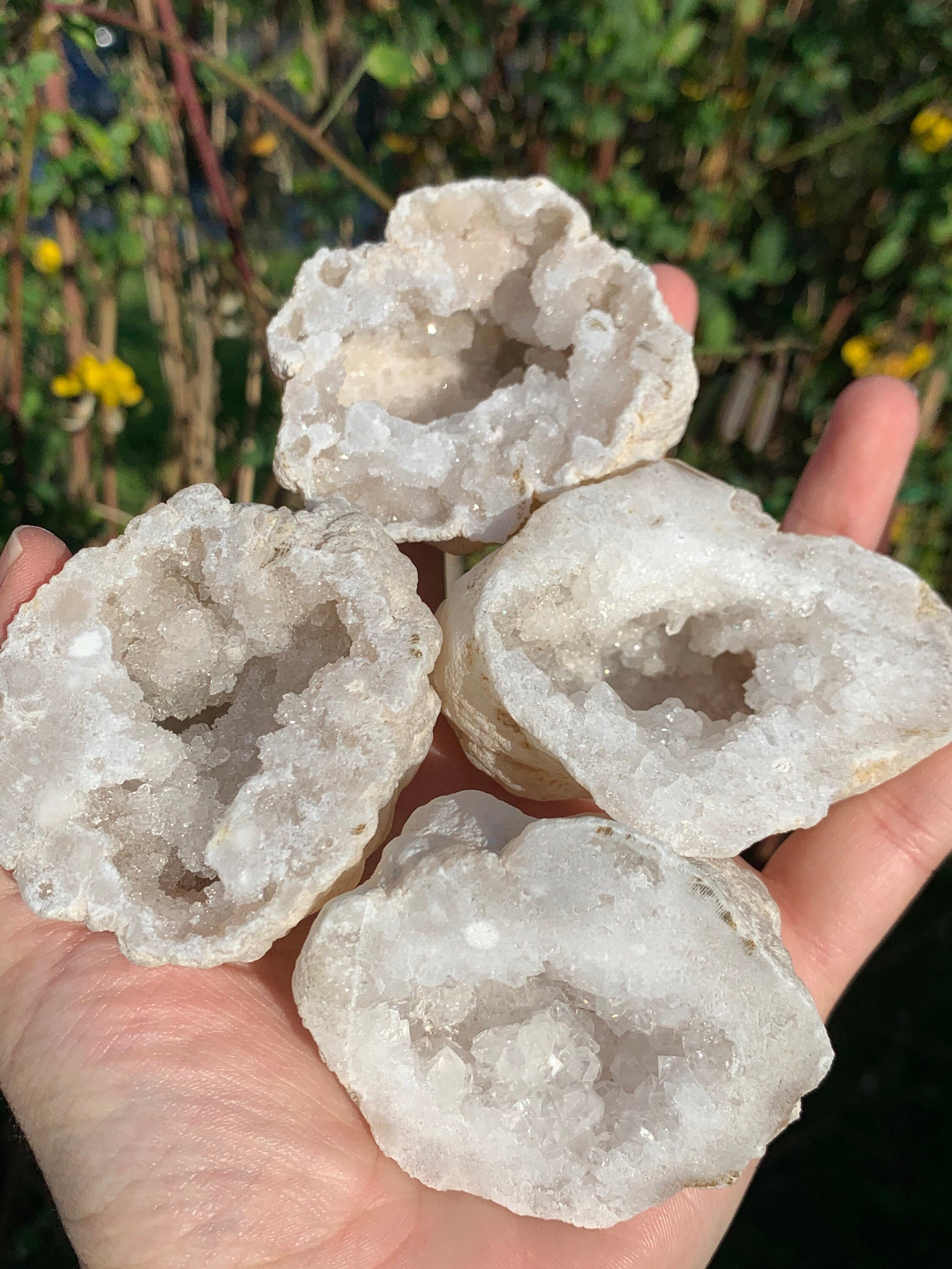 Moroccan White Quartz Crystal Geode Cluster Sugar Geode - Etsy