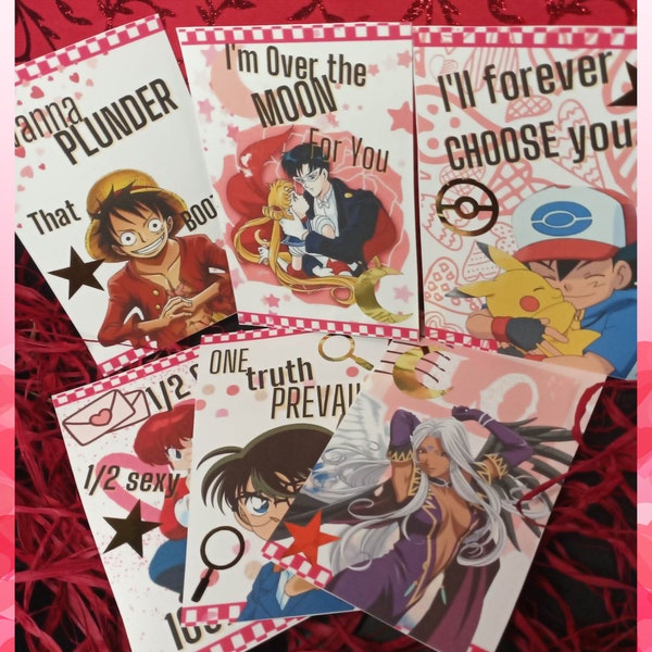 Anime Valentine Cards - Etsy