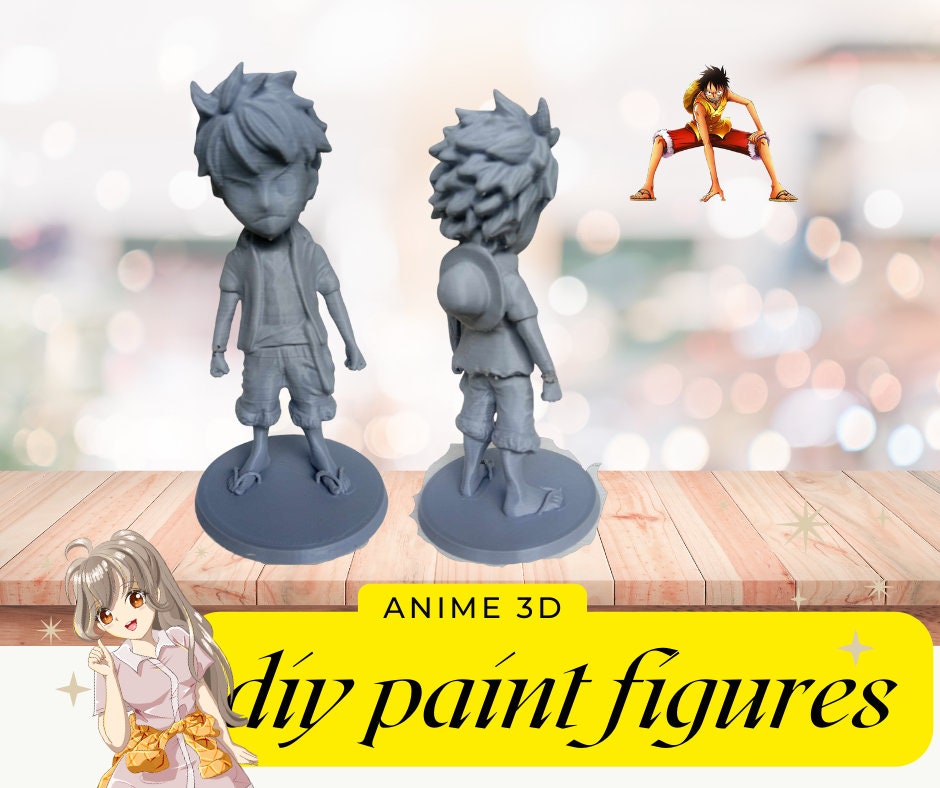 Anime 3D Printed Figures, King of the Pirates, Gojo, Bleach, Hello ...