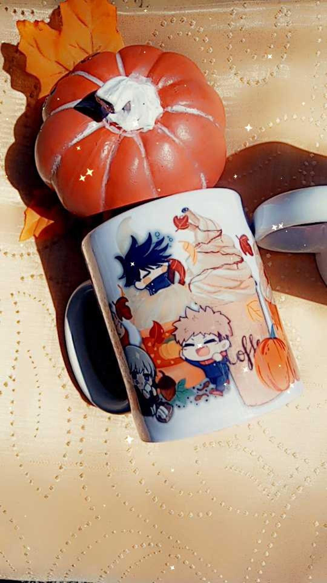 JJK Fall Themed 12 Oz. Mug, Anime Mug, Pumpkin Spice, Pumpkin Latte ...