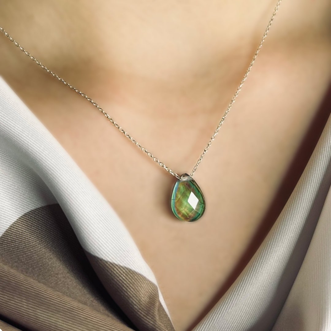 SILVER MOOD NECKLACE, Changing Color Necklace, Emotion Mood Stone ...