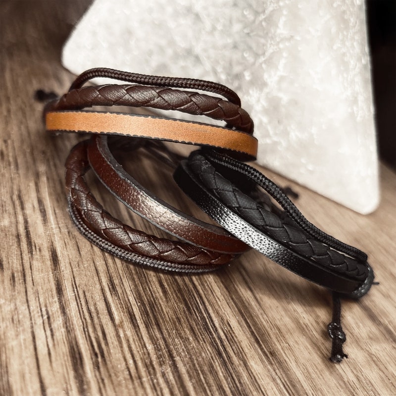 Custom Leather Bracelet - Etsy