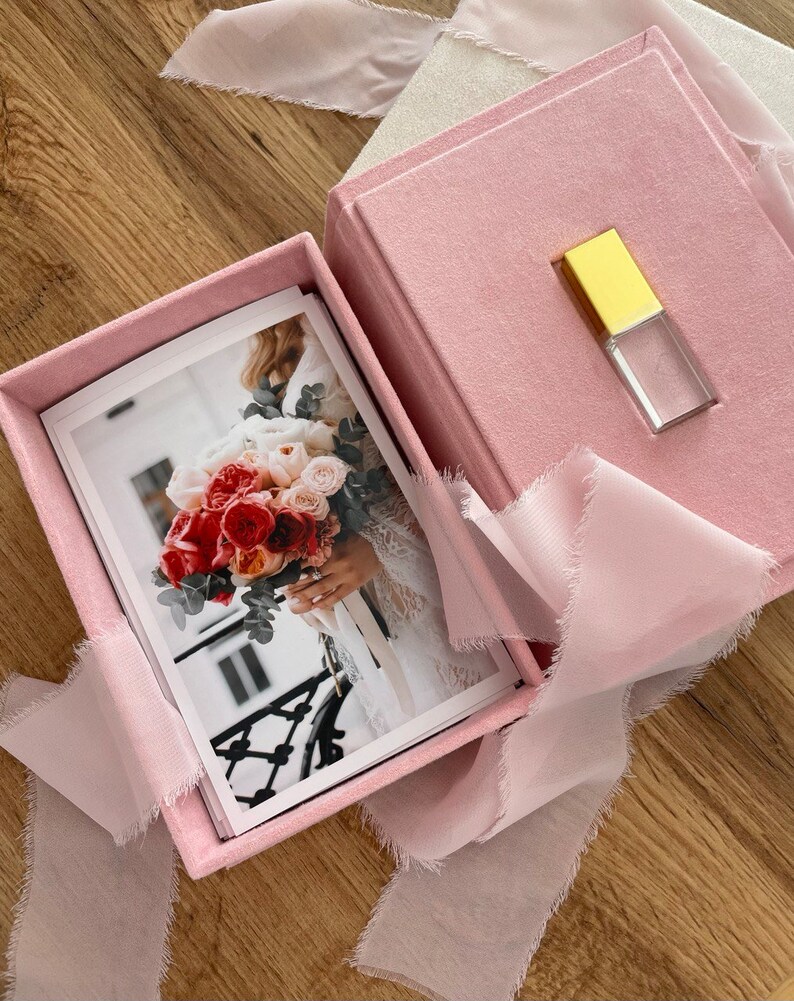 Personalized Photo Box for 4x6, 5x7 and 6x8 Photos, Wedding Packaging ...