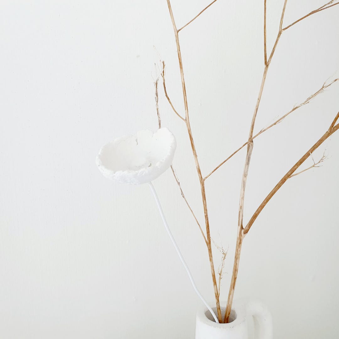 Paper Mache Flower, Flower White - Etsy